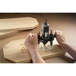 Dremel 335-01 Rotary Tool Plunge Router Attachment, Compact & Lightweight for Light-Duty Routing Projects, Perfect for Woodworking & Inlay Work