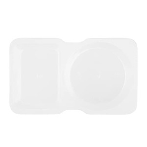 Restaurantware Futura 5 Ounce Snack Containers 100 Microwavable Sauce Containers - 2 Compartments Hinged Lid Clear Plastic Portion Cups For Condiments Or Dips