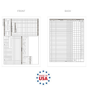 Auto Repair Check 3-Part Carbonless Invoice Form Pad / 50 Carbon Copy Sets / 8.5" x 11" Automotive Vehicle Mechanic Purchase Sales Receipt Book Forms