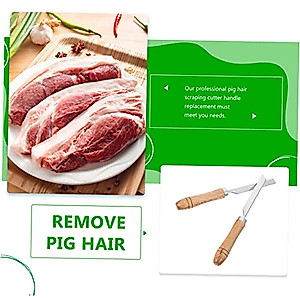 UPKOCH 3pcs Razor Holder Metal Stand Household Tools Hair Remover Tool Kitchen Supplies Home Supply Kitchen Gadget Pig Hair Knife Tools Metal Tools Stainless Steel Knife Holders Wood