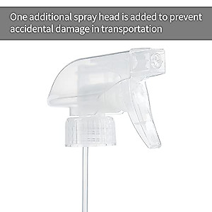 MOSURS Empty Clear Glass Spray Bottles with Silicone Sleeve Protection, Refillable 16 oz Containers for Cleaning Solutions, Essential Oils and Misting Plants with Adjustable Nozzle-3PCS (3, 16 oz)