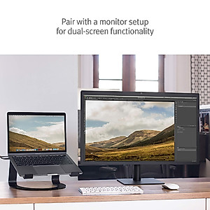 Twelve South Curve for MacBooks and Laptops | Ergonomic desktop cooling stand for home or office (matte black)