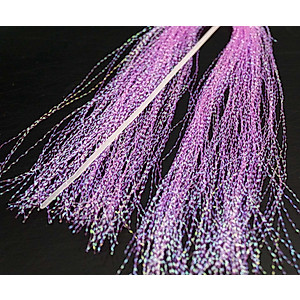 10 Packs Crystal Flash Fly Tying Material Hook Lure Flash Flies Decorating Holographic Tinsel Krystal Flashabou Sparkle Dry Streamer for Fishing Lure Dry Flies Making Supplies