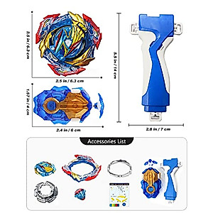 Desamvap Bey Battling Tops Burst Pro Series Dynamite B-193 Ultimate Valkyrie Variable'-9 Bey Blades with Launcher & Grip Battle Game Set Right Spin DB Layer System, Toys Gifts for Kids Children Boys