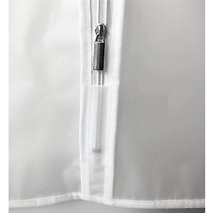 AOFUL Garment Cover Bag, Translucent PEVA Clothes Covers Organizer Storage Pack of 10 (8 Medium + 2 Large)