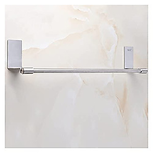 Towel BAR Rack Towel Shelfs,Free Drilling Towel Bar Single Shot Towel Rack Bathroom Towel Hanging Rod Bath Towel Bar/40Cm (Size : 60Cm)