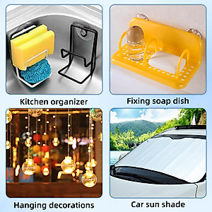 AQUANEAT 20 Packs Suction Cups 1.2/1.8 Inch Clear Sucker Pads with Hooks for Glass Home Organization Decoration (1.2 inch)