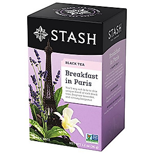 Stash Tea Breakfast In Paris Black Tea - Caffeinated, Non-GMO Project Verified Premium Tea with No Artificial Ingredients, 18 Count (Pack of 6) - 108 Bags Total