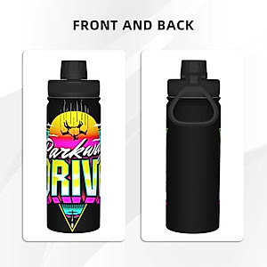 HIKTIEK Parkway Musics Drive Stainless Steel Insulated Tumbler Sports Water Bottle Hot and Cold Travel Cup 18oz