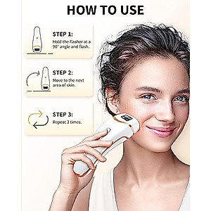 Laser Hair Removal for Women Permanent IPL Face Leg Arm Back Whole Body Hair Remover, 999,999 Flashes FDA Cleared Home Use Device