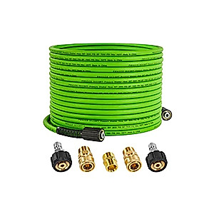PWACCS Pressure Washer Hose for Power Washer – 3600 PSI Kink Resistant Pressure Washing Extension Hose 50 FT x 1/4" – Universal Electric Power Wash Hose for Replacement – Compatible with M22 Fittings