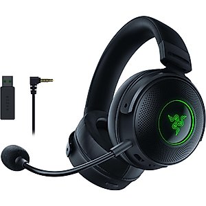 Razer Kraken V3 Pro Wireless Gaming Headset with Haptic Technology, THX Spatial Audio, 50mm Titanium Drivers, Hybrid Memory Foam Cushions