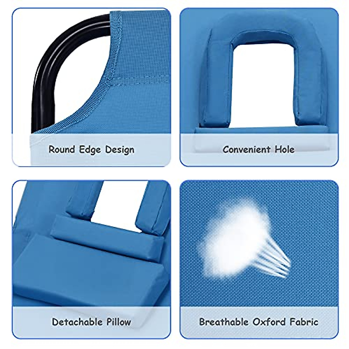 GYMAX Beach Lounge Chair, Sunbathing Chair Patio Lounge Chair Folding Adjustable Recliner with Hole for Face