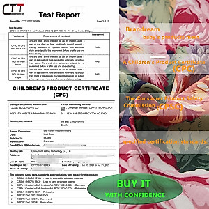 Brandream 3-Piece Crib Bedding Sets for Girls Garden Allure Blossom Floral Baby Nursery Set | Crib Comforter, Fiited Crib Sheet, White Tulle Lace Crib Bed Skirt, Pink Purple Green,100% Cotton