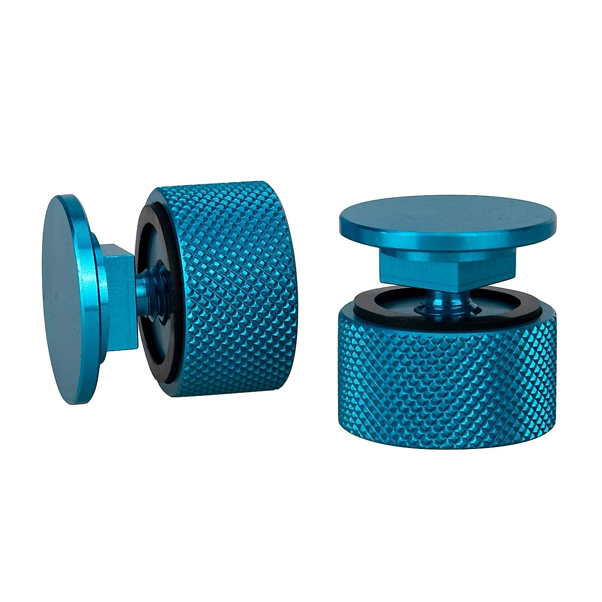 3mirrors Welding Hood (Pipeliner) Helmet Fasteners Sky Blue Headgear Replacement Parts Accessories Screws Flip Hood Aluminum -Anodized w/Silicone Washer Non-Slip 1 Pair