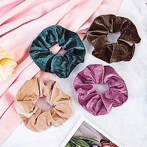 12 Pcs Big Hair Scrunchies Velvet Elastic Hair Bands Scrunchy, Large Hair Scrunchies for Women's Hair, Hair Ties Scrunchie Accessories Valentine's Day Christmas Gifts for Women Teenage Girls