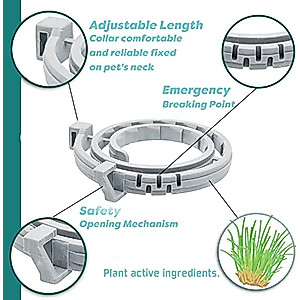 Natural Flea and Tick Collar for Small Dogs - Safe Prevention and Control of Pests on Puppies - Waterproof and Long-Lasting - Includes Free Comb and Tick Tweezer - 2-Pack, 13.8 Inches