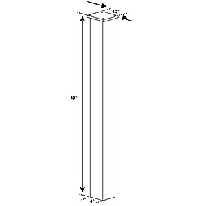 Mail Boss 7123, Bronze In-Ground Mounting Post, 44 x 4 x 4 inches, for Use with Mailbox,Medium