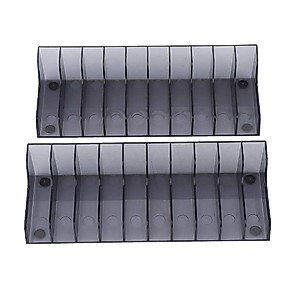 Wuqioei Game Disc Rack, 2 PCS Game Disc Stand with 10 Slot for PS4/SLIM/PRO Game, Large Capacity Game Card Storage Bracket Box Game CD Storage Holder