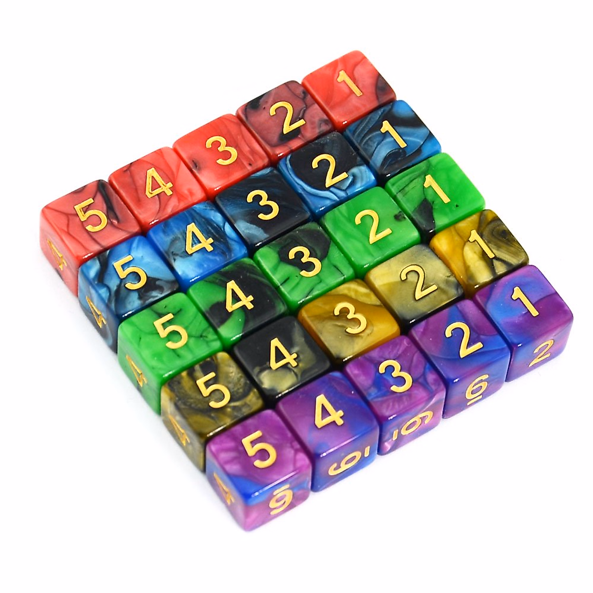 SmartDealsPro D6 Six Sides 16mm Two Color Dice for DND MTG PRG Wow Table Game (Color 2)
