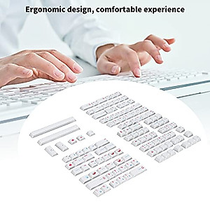 Yoidesu 123 Keys Japanese Sushi Keycaps, Cartoon PBT Keycap for General Mechanical Keyboard Oil Resistant Gaming Keyboard Keycap with Shaft Puller(Sushi)