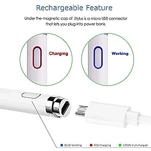 Stylus Pens for Touch Screens, Fine Point Stylist Pen Pencil Compatible with iPhone iPad Other Tablets (White)