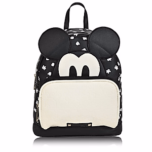 Mickey Mouse Premium Mini Backpack - Mickey Mouse Classic Double Strap 10 Inch Mini Backpack (Black Pink Mickey)