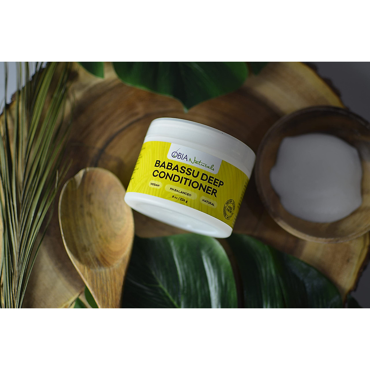 OBIA Naturals Deep Conditioner - Babassu Oil, 8 fluid ounces - Moisturizing, Protein-Free, Repairs Dry, Damaged, Textured, Curly, Natural Hair - Sulfate-Free, Vegan