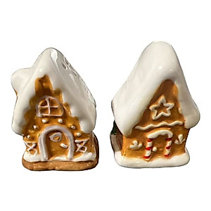 Hidd_ntr_asur_s Stoneware Mini gingerbread house Salt and Pepper Shaker set