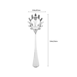 MAGICLULU 2pcs Stainless Steel Spaghetti Spoon Pasta Server Pasta Spoon Mini Pasta Serving Spoon Spaghetti Server Spoon for Kitchen Table