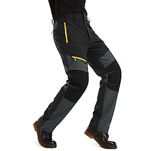 BIYLACLESEN Hiking Pants Mens Spring Fall Outdoor Pants Waterproof Pants Work Pants for Men Fishing Pants Travel Pants Tactical Pants Men