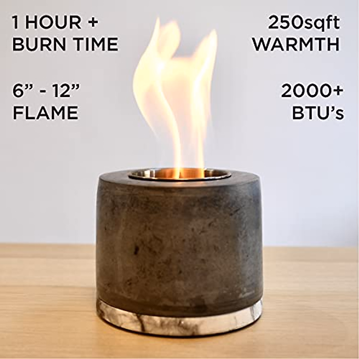 Roundfire Tabletop Fire Pit (2 Pack - No Smores Kit) Ethanol Table Top Fire Pit