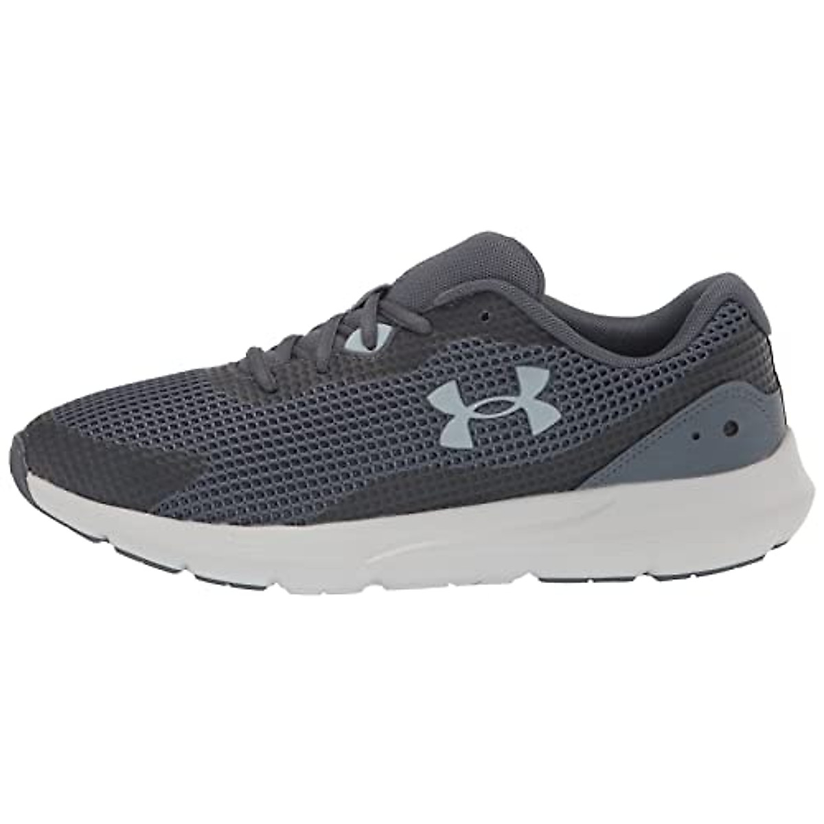 Under Armour Women's Surge 3 Print, (400) Downpour Gray/Harbor Blue/Metallic Harbor Blue, 7, US
