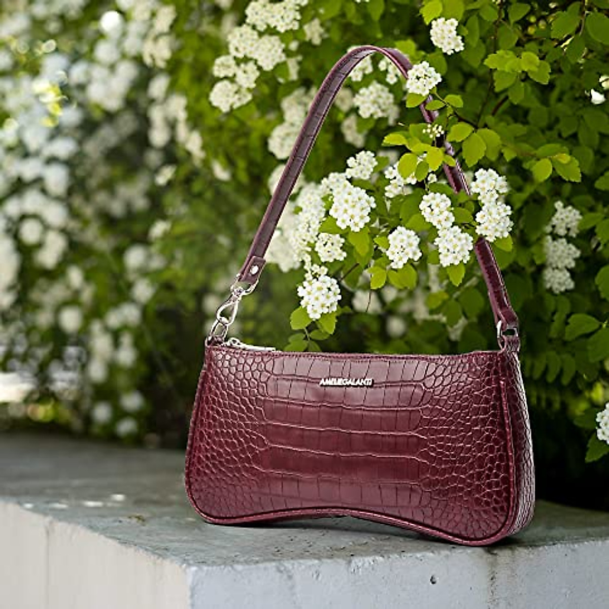 Shoulder bag for Women Retro classic Purse PU leathe Clutch HandBag with Zipper Closure