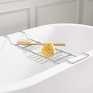 Signature Hardware 902478-R Nottingham Brass Tub Caddy with Reading Rack