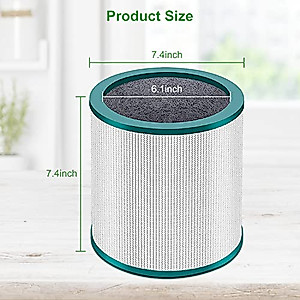 NXBHG TP01 TP02 Replacement Filter 2 Pack Compatible with Dyson Pure Cool Link TP01, TP02, TP03, BP01, AM11 Tower, NXBHG 360° True Filter, Compare to Part # 968126-03