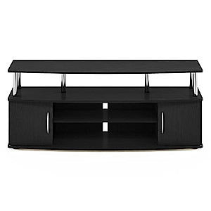 Furinno JAYA Large Entertainment Stand for TV Up to 55 Inch, Americano/Chrome