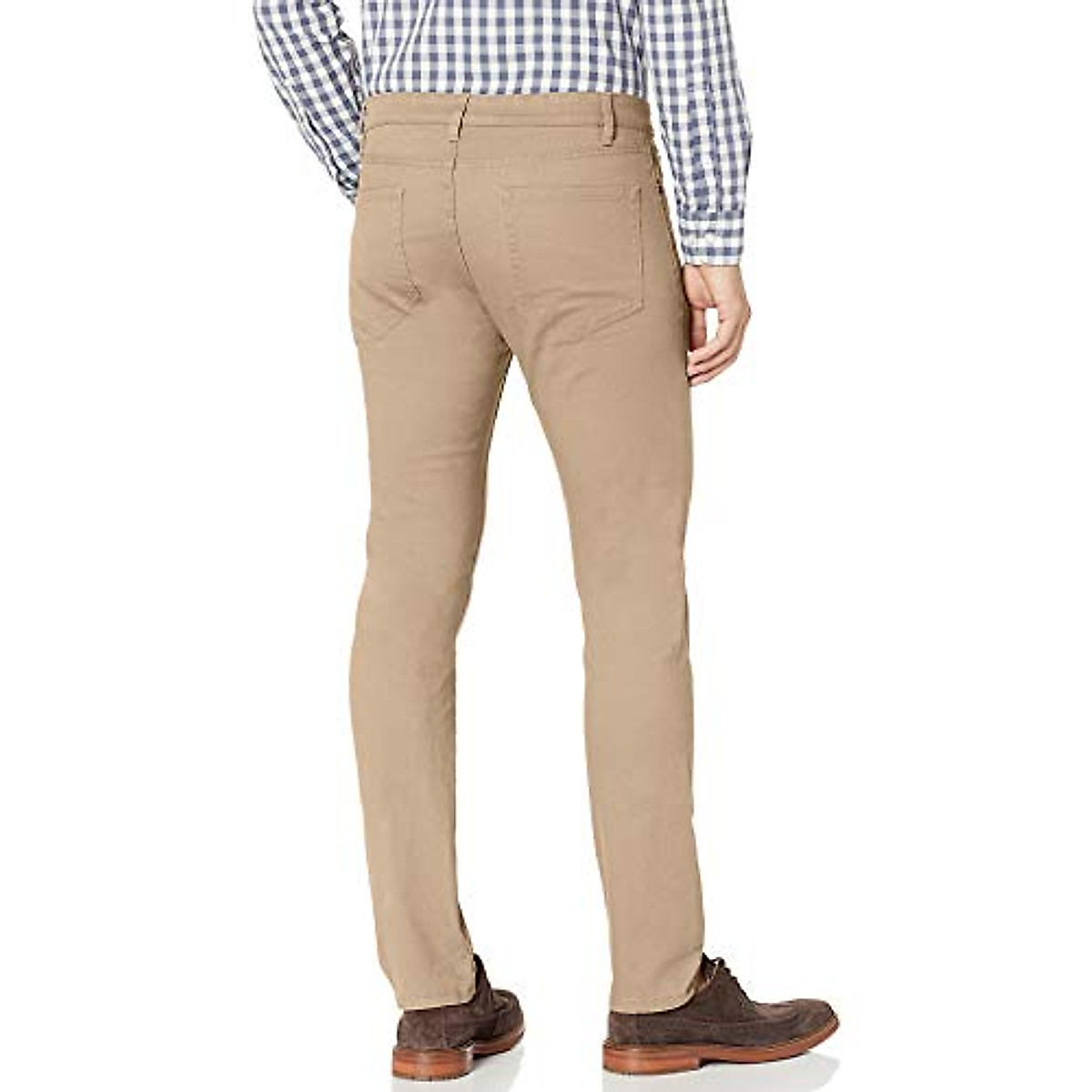 Amazon Essentials Men's Skinny-Fit 5-Pocket Stretch Twill Pant, Khaki Brown, 32W x 30L