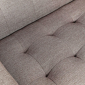 Global Industrial Upholstered Fabric Club Chair, Tan