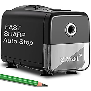 Zmol Electric Pencil Sharpeners,Heavy Duty Classroom Pencil Sharpeners for Colored Pencil,Auto Stop/ 3 Modes to Choose/Super Sharp&Fast/Safe to Kids Automatic Sharpener