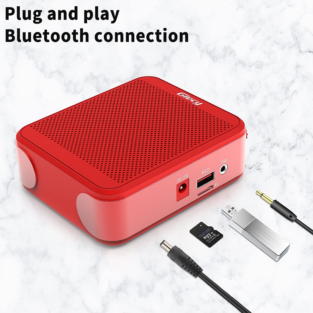 Giecy Portable 30W Voice Amplifiers -Red