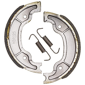 NICHE Brake Shoe Set for Yamaha Raptor 50 Grizzly 125 4BE-W253E-00 3FA-W253A-00 Complete Semi-Metallic