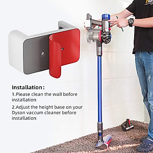 Vacuum Cleanner Wall mount Stand for Dyson V11 V12 Storage Holder Compatible for Dyson V11 V12 Vacuum Cleaner Bracket Wall Mount Support Organizer, Not Compatible for V12 Slim (White, V11 V12)