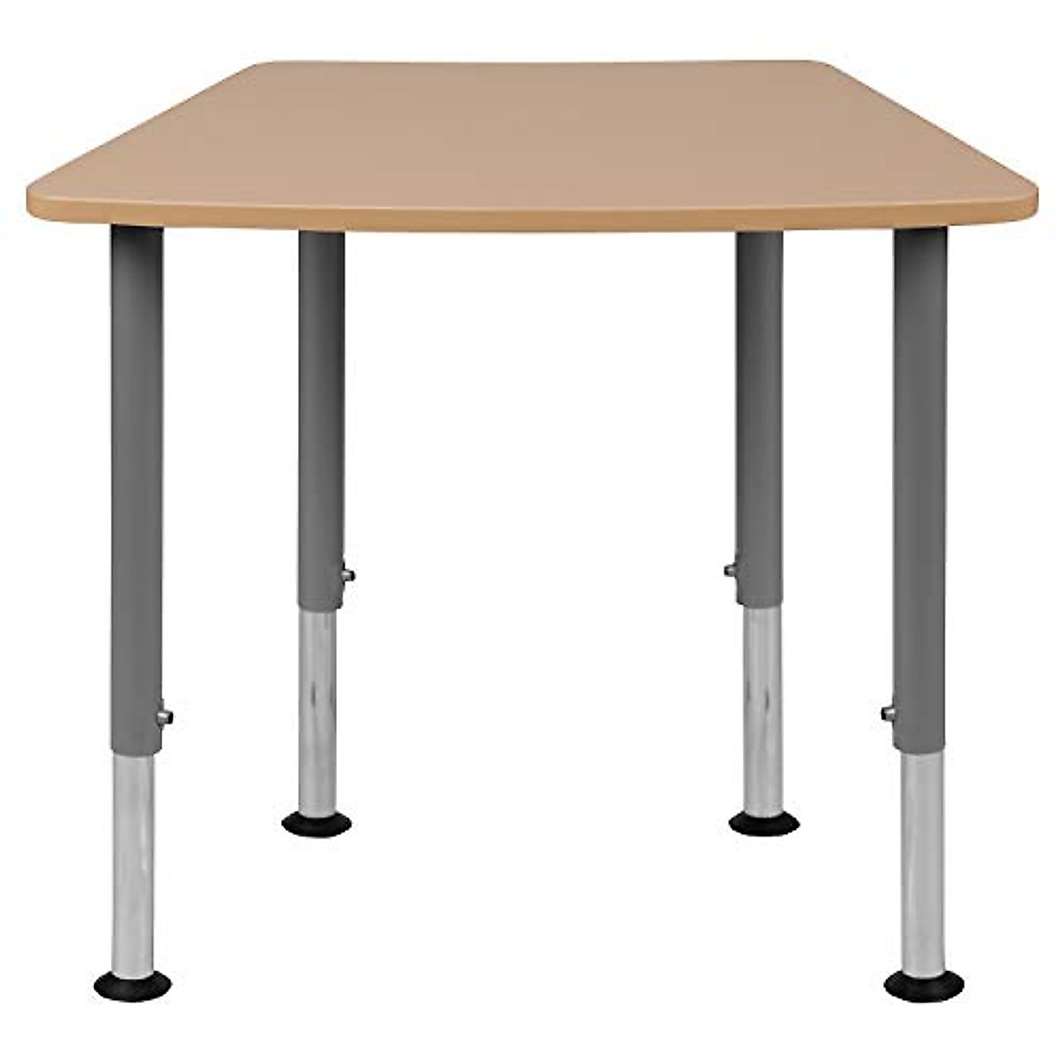 Flash Furniture Billie Hex Natural Collaborative Student Desk (Adjustable from 22.3" to 34") - Home and Classroom