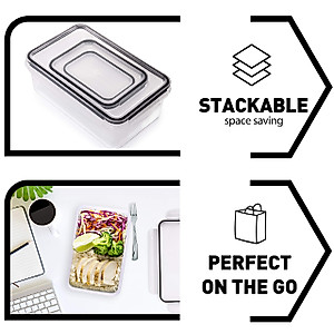 fullstar 28 PCS Plastic Food Storage Containers with Lids (14 Containers & 14 Lids), Leakproof BPA-Free Containers for Kitchen Organization, Meal Prep, Reusable Lunch Container - (Pack of 28)