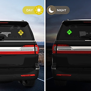 LED Baby on Board Sticker for Cars, 5x5in, Baby on Board Sign with LED Lights, Baby on Board Decal with Premium 3M Adhesive, Baby on Board Stickers for Car, Trucks, SUVs