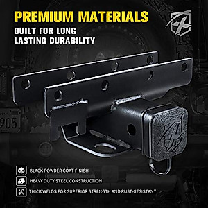 Xprite 2 Inch Rear Bumper Trailer Hitch Receiver Kit Compatible with 2007-2018 Jeep Wrangler JK JKU 2 Door & 4 Door Unlimited, Tow Trailer Hitch Receiver w/ Hitch Wiring Harness