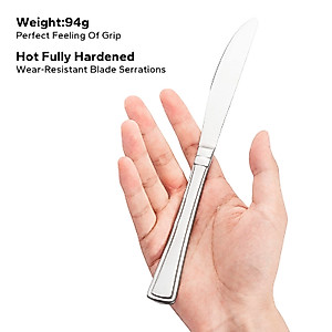 Alata Moss 20 Piece Silverware Set Service for 4,Premium Stainless Steel Flatware, Mirror Polished Cutlery Utensil Set,Durable Tableware Set,Include Fork Knife Spoon Set,Dishwasher Safe