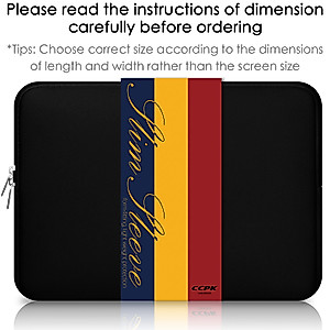 CCPK 15.6" Laptop Sleeve Compatible for 16" MacBook Pro 16 Inch 15" Mac Hp Acer Aspire 5 Samsung Lenovo Surface Book Envy x360 15 in Computer Cover 16in PC Carrying Case 15.6 Inch Bag Neoprene, Black