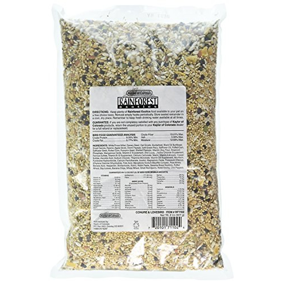 Rainforest Exotics Kaylor-Made Vitamin Enriched Conure & Lovebird Food